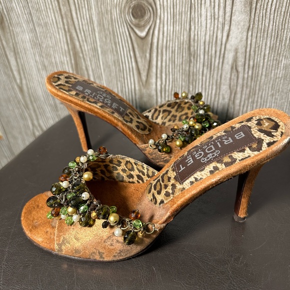 Bridget Shuster | Shoes | Calf Hair Beaded Open Toe Heels Sz 8 | Poshmark